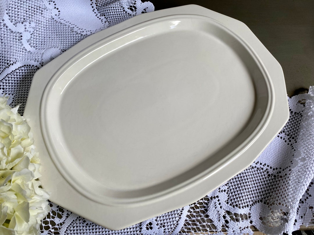Large White Serving Platter, Pfaltzgraff Heritage Platter - Etsy