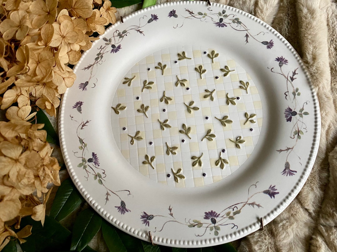 Thistle Plate, Demdaco Plate, Green Leaf Plate, Devonshire Place ...