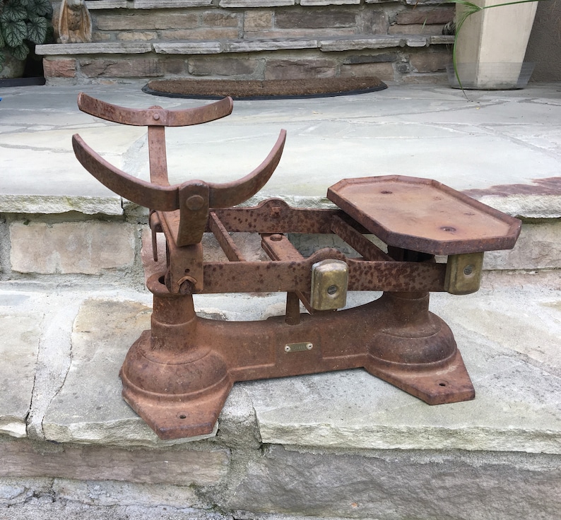 Antique Weighing Scales Antique Cast Iron Scale Old | Etsy