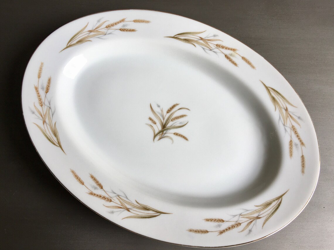 Wheat Platter Vintage Wheat Pattern China Golden Wheat - Etsy