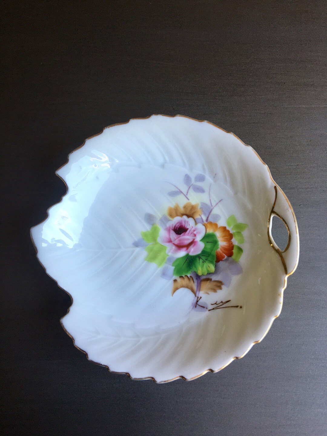 Leaf Shaped Plate, Ceramic Leaf Plate, Leaf Trinket Dish, Leaf Shaped ...