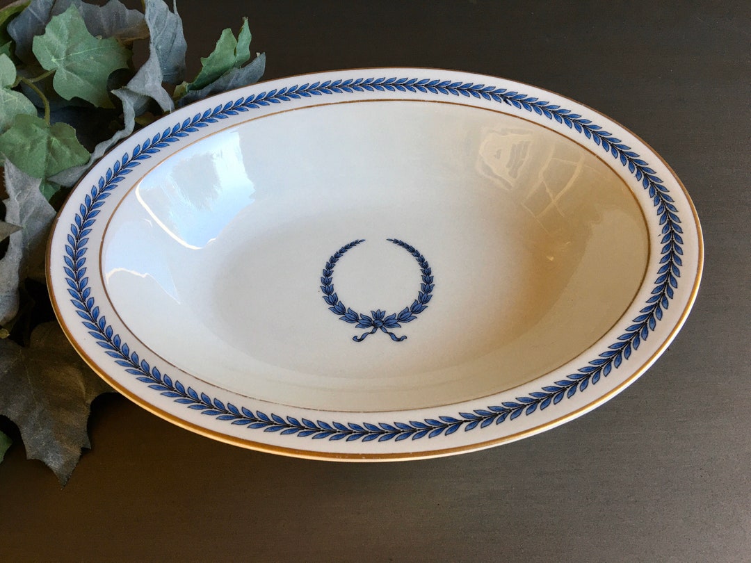 Warwick China Bowl, Warwick China Patterns, Blue Oval Serving Dish ...