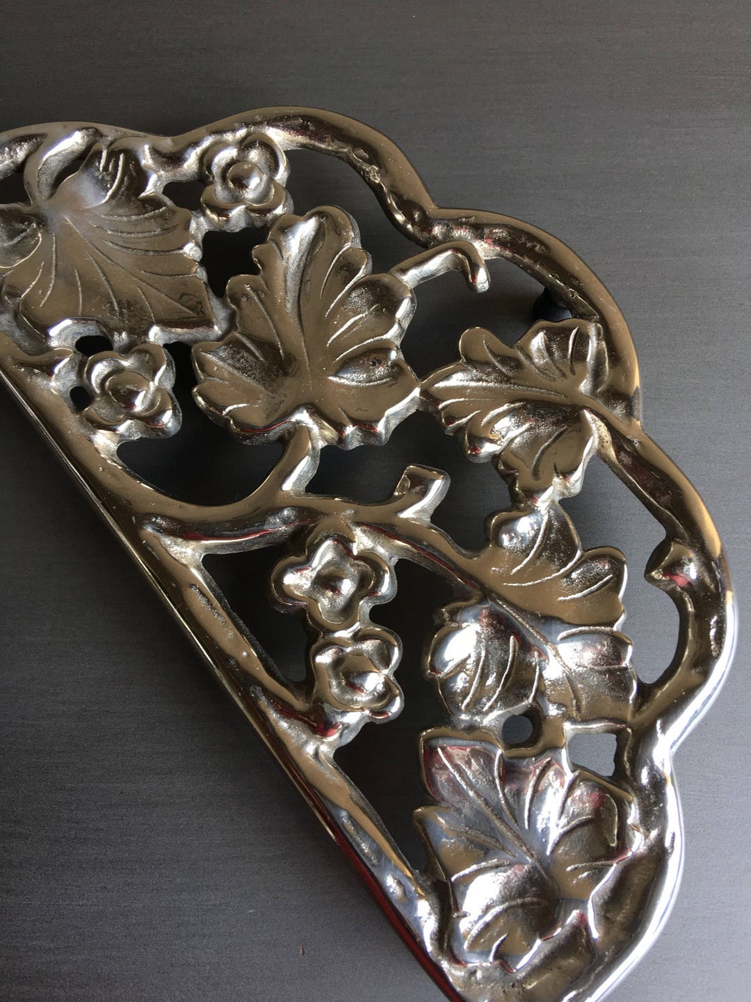 Virginia Metalcrafters Trivets, White Bronze Trivets, Vintage Silver ...
