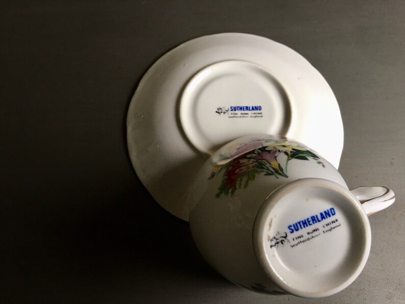 Sutherland Bone China Tea Set, Floral China Tea Cup - Etsy