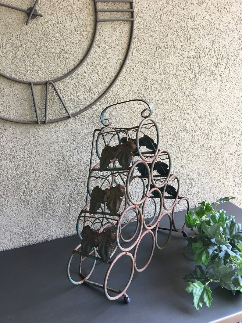 Counter Wine Rack Rustic Countertop Wine Rack 10 Bottle - Etsy