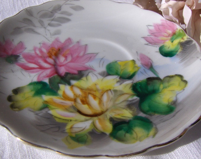 Water Lily China, Kasuga Ware Fine China, Kasuga Ware Birthday Floral ...