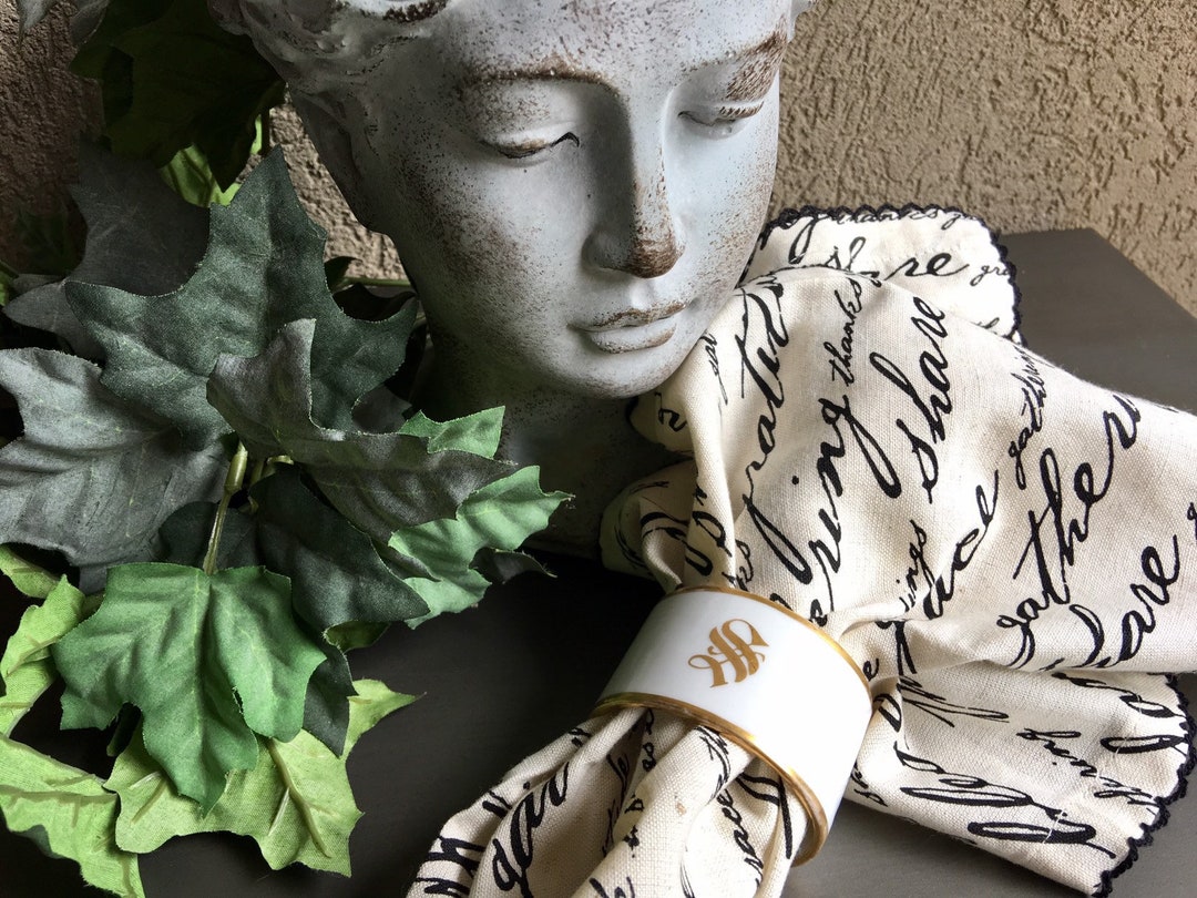 Monogrammed Napkin Ring, Monogram Napkin Ring, Monogram S - Etsy