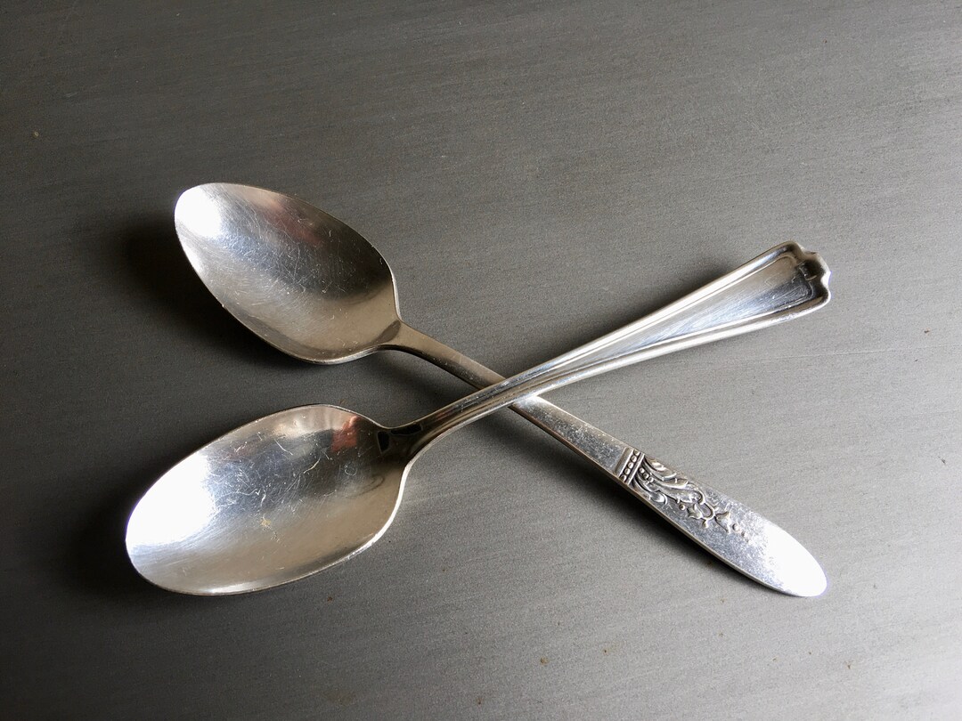 Vintage Silver Spoons, Silverplate Teaspoons, Silverplated Teaspoons ...