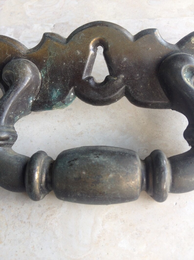 Faux Keyhole Hardware Antique Brass Drawer Handle Antique - Etsy