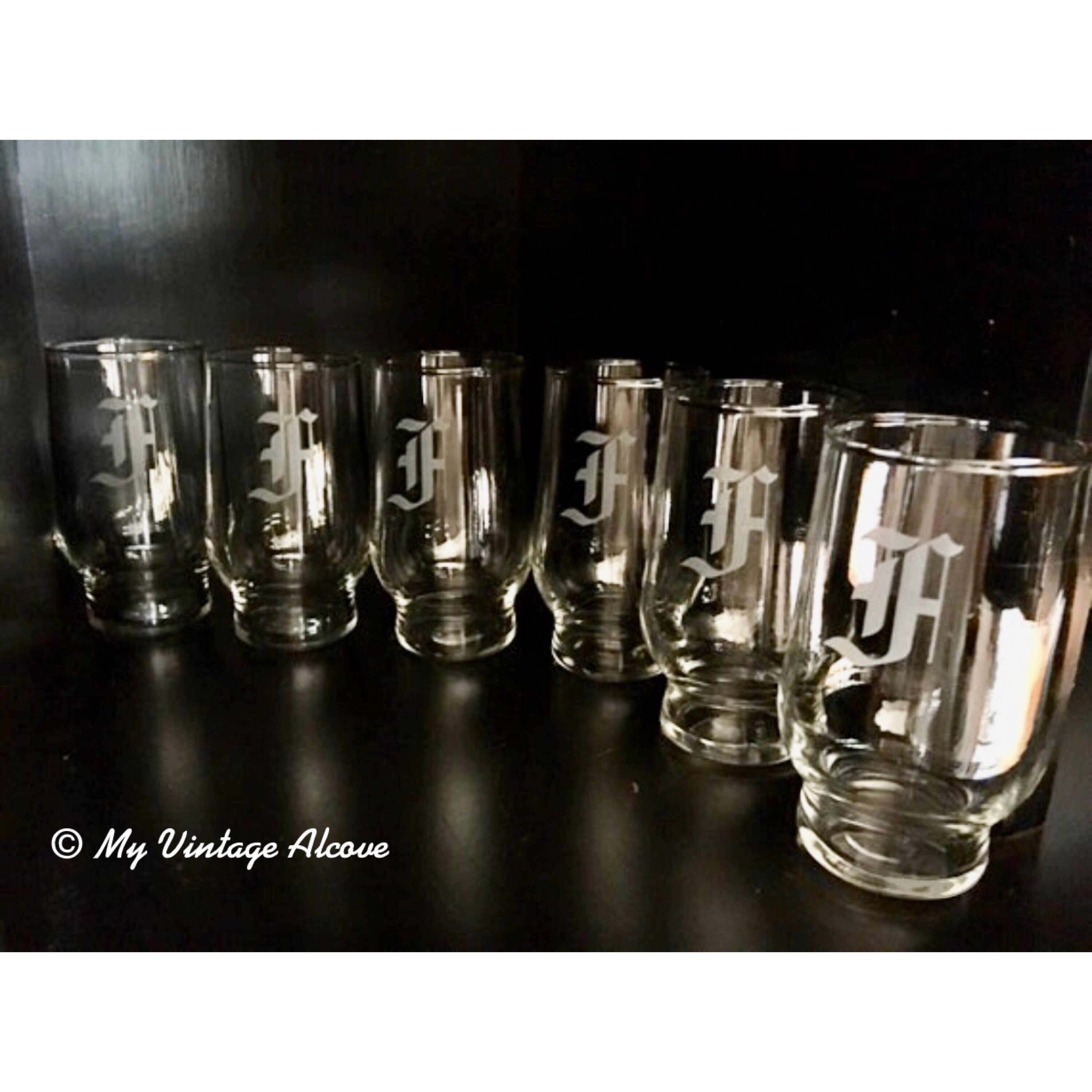 Drink & Barware Home & Living Kitchen & Dining Vintage Monogrammed H ...