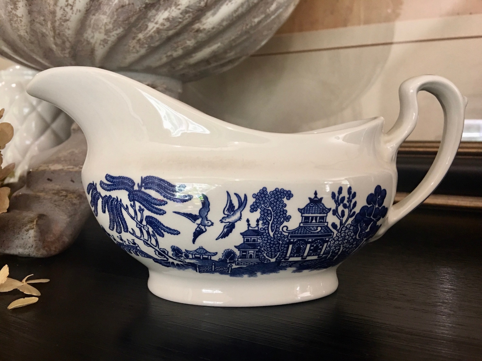 Churchill Blue Willow Gravy Boat Blue Willow China England | Etsy