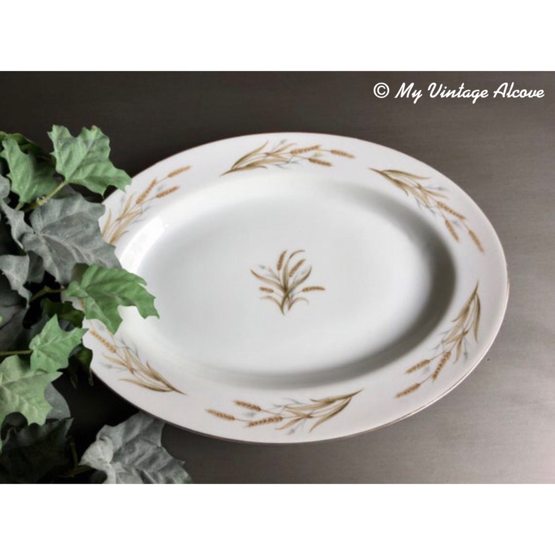 Wheat Platter, Vintage Wheat Pattern China, Golden Wheat Platter - Etsy