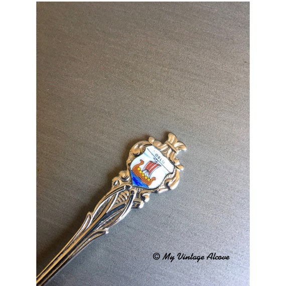 Viking Spoon Vintage Enamel Spoon Oslo Flatware Vintage | Etsy