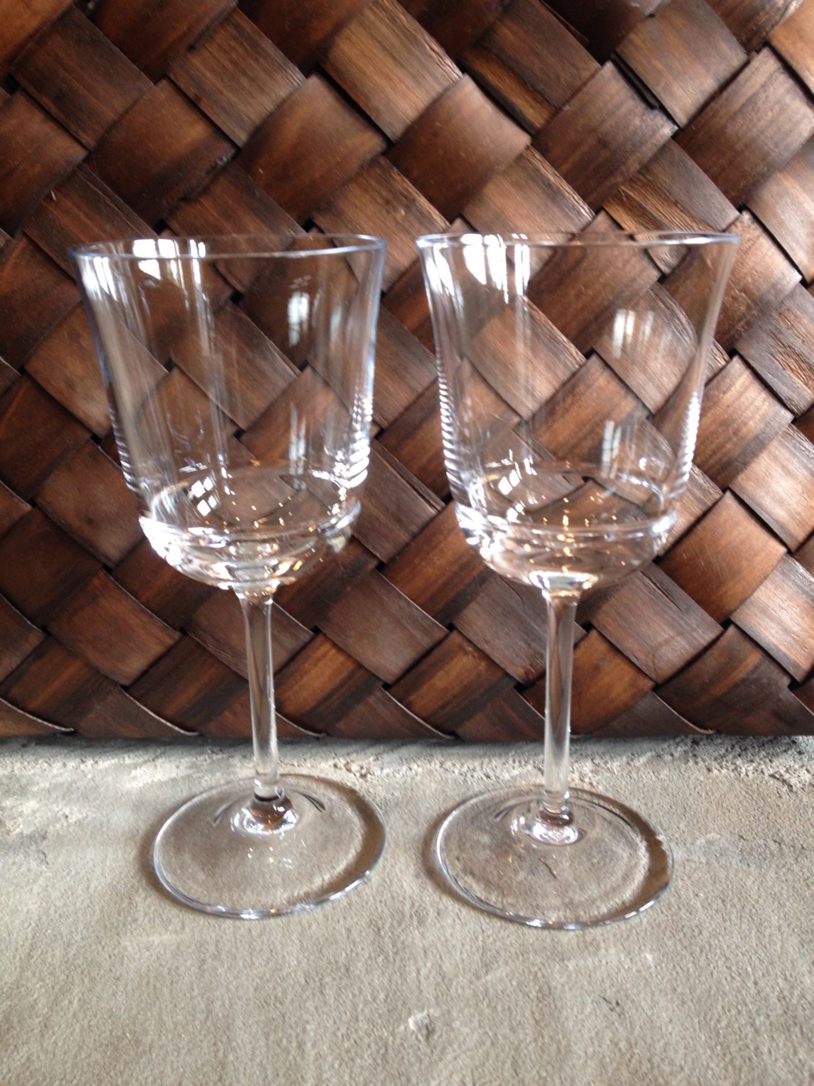 Ralph Lauren Crystal Wine Glasses Ralph Lauren Wine Goblets Etsy