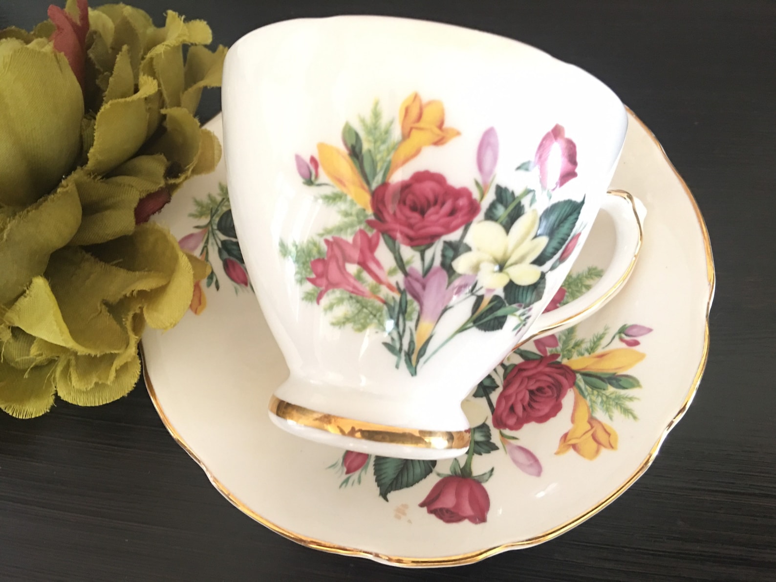 Sutherland Bone China Tea Set, Floral China Tea Cup - Etsy