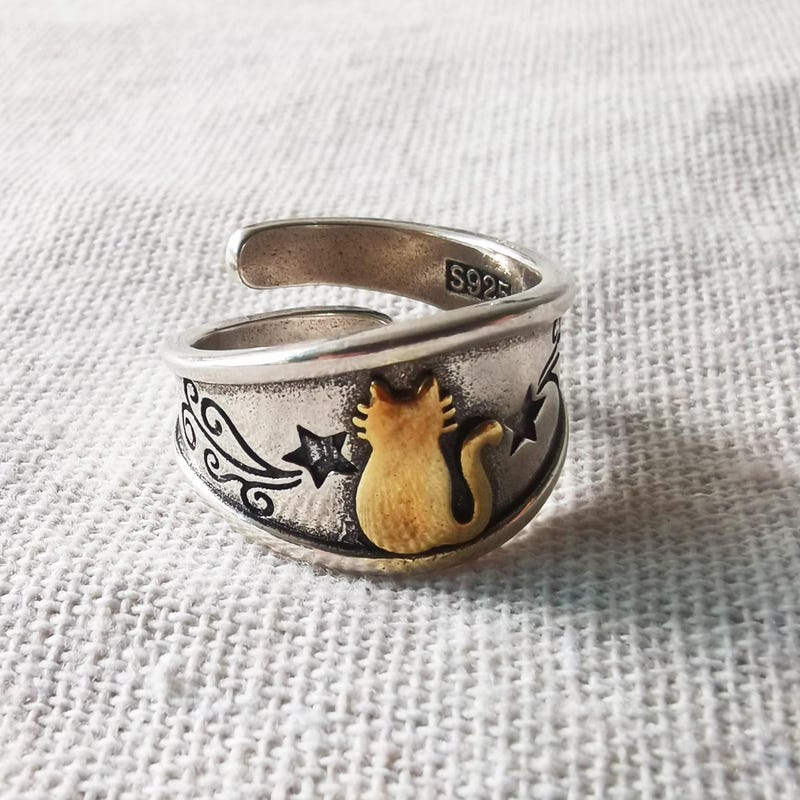 Cat Paw Adjustable Ring - Etsy UK