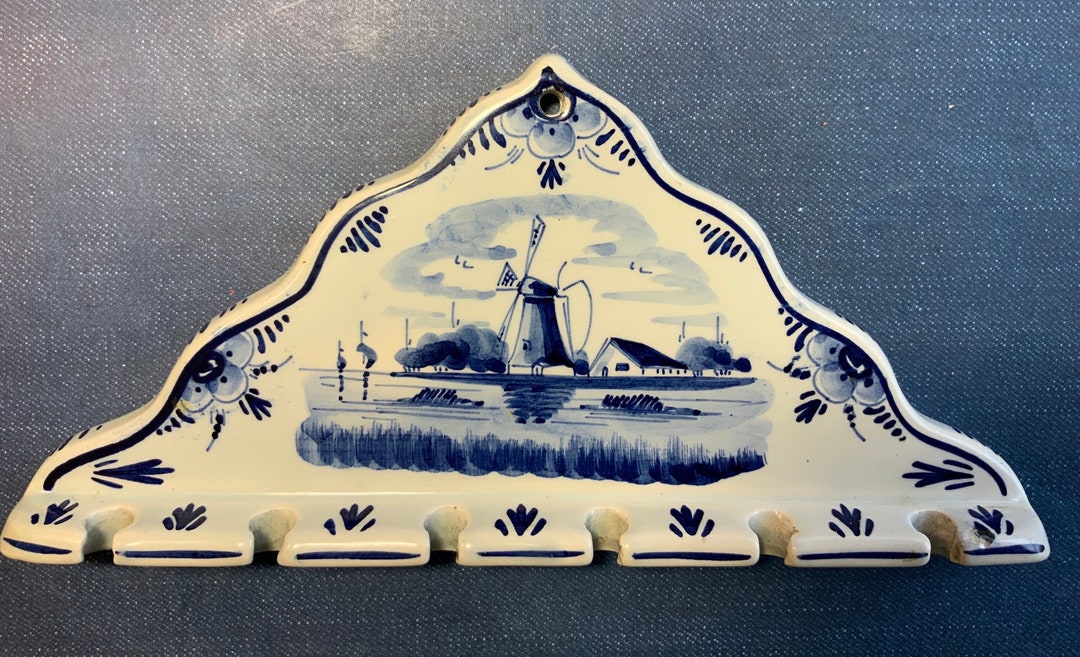 Delft Porcelain Spoon Rack 6 Spoon Rack Delft Blue and White Made in ...