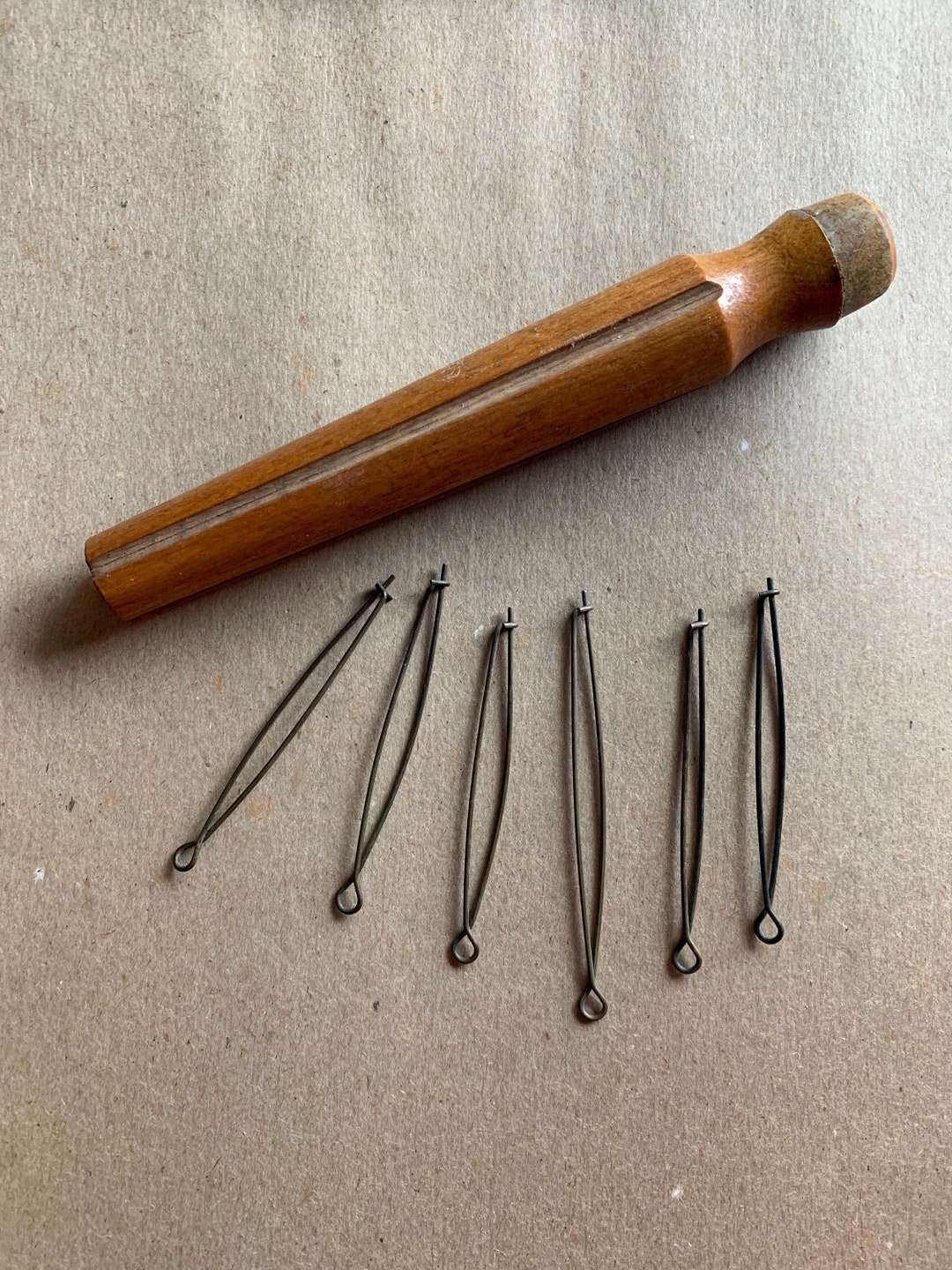 Antique Knitting Crochet Lace Making Tools Wood Case - Etsy