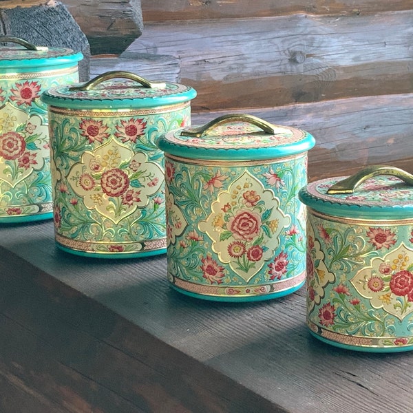 Tin Canisters - Etsy