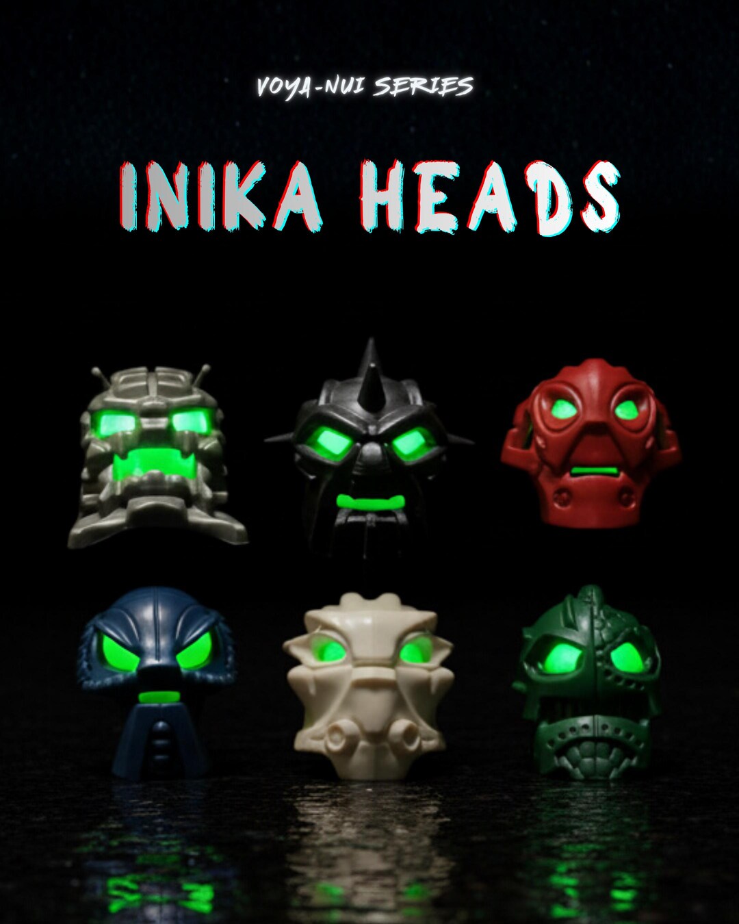 GREEN || Custom Magnet Activated Bionicle LED Inika Head || Brainstalk ...