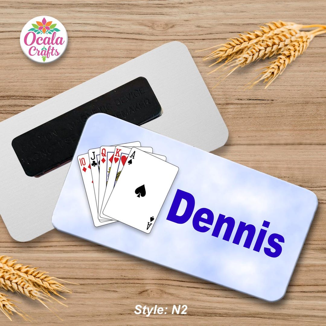 Playing Cards Name Tag - Etsy