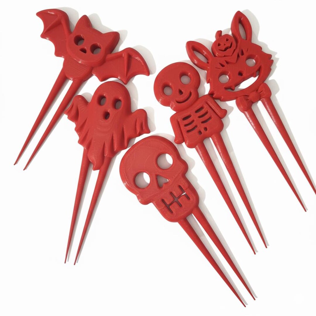 Spooky Red Hair Fork Set – Skull, Ghost & Bat Designs - Etsy