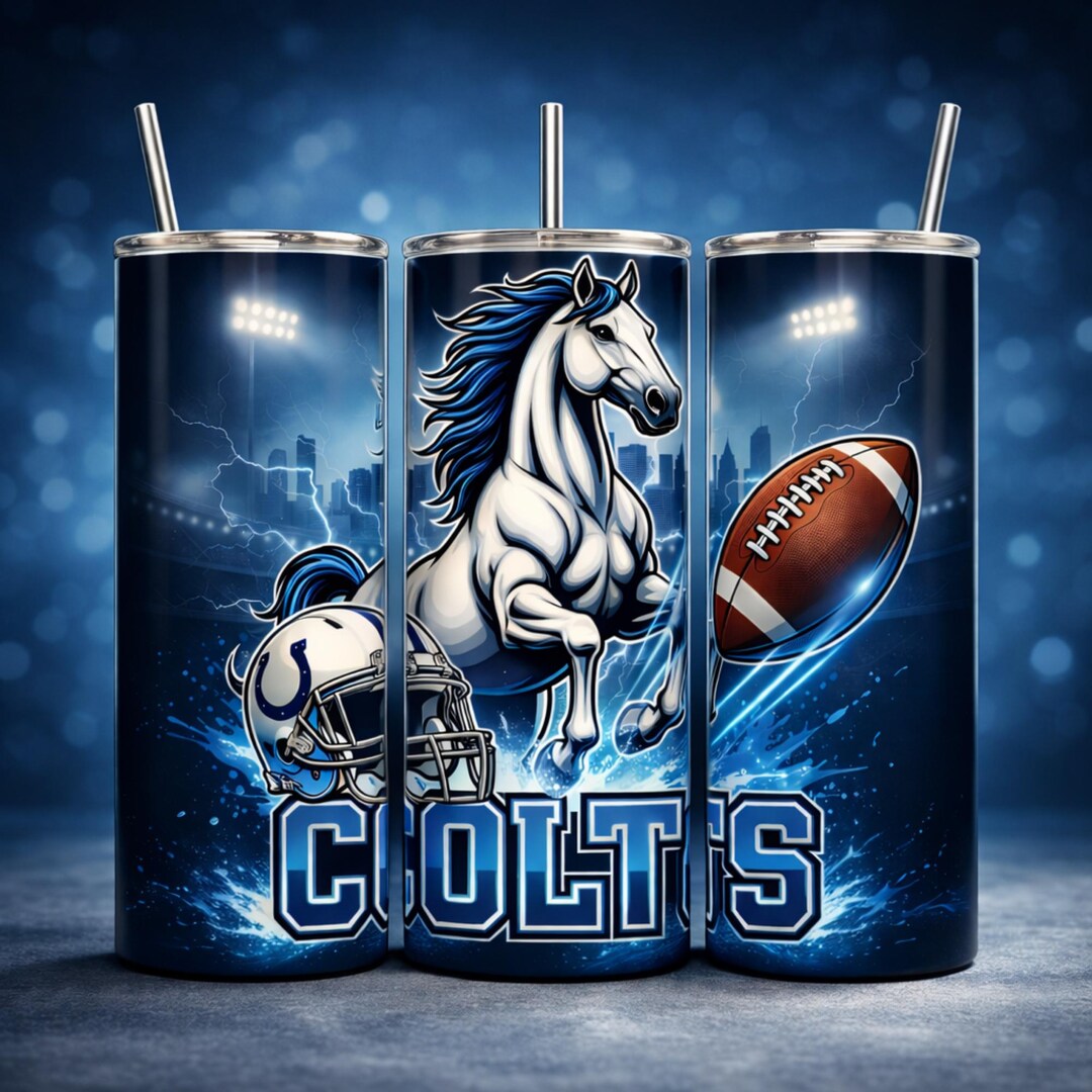 Colts Tumbler Wrap PNG, Football Sports Design (digital Download) - Etsy