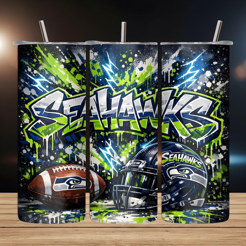 Graffiti Football Tumbler Wrap Bundle | 20oz Skinny Tumbler PNG ...