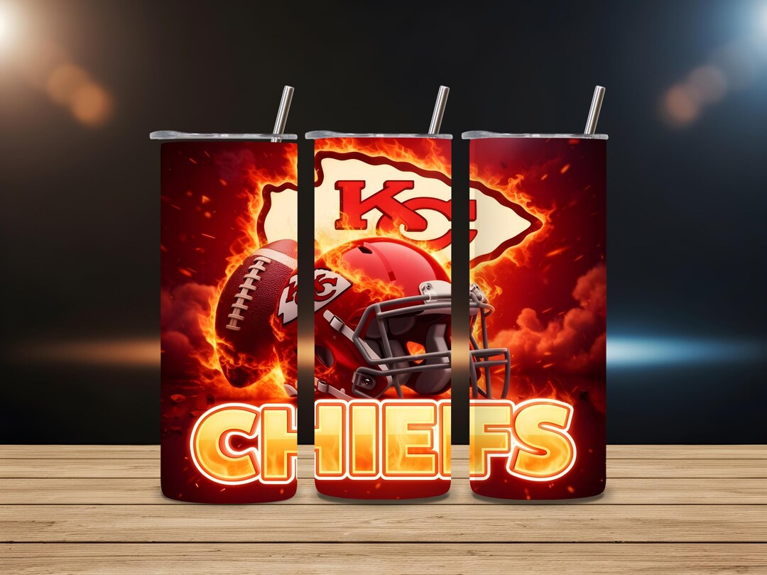 Chiefs Tumbler Wrap PNG, 20oz Skinny Football Sublimation (digital ...