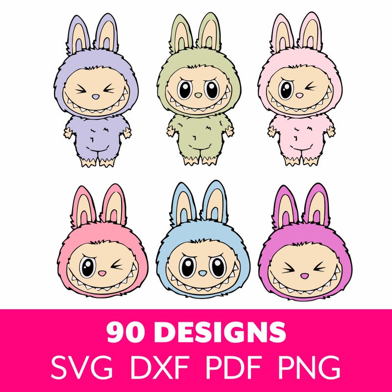 Labubu Faces Png - Etsy