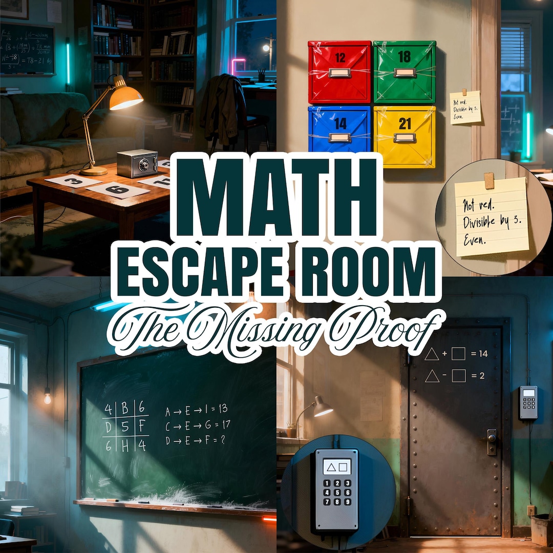 Math Escape Room Games, the Missing Proof, Mathematics Puzzle ...