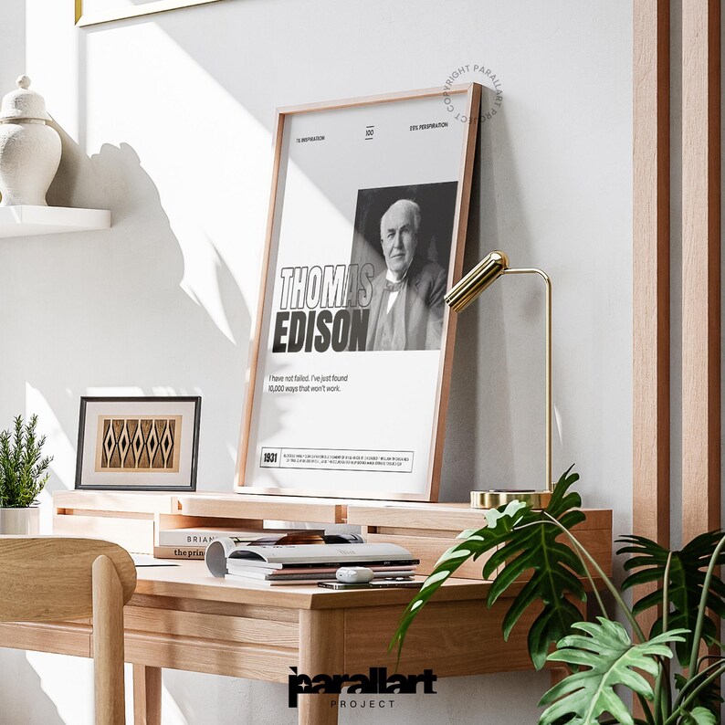 Thomas Edison Quote Poster, STEM Classroom Wall Art Decor (digital ...