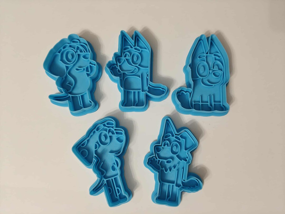 Bluey Cookie Cutters Set of 6 – Bluey Baking Molds for Kids Party ...