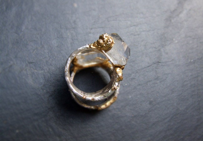 Talisman Ring Silver Ring With Herkimer Diamond in - Etsy Canada