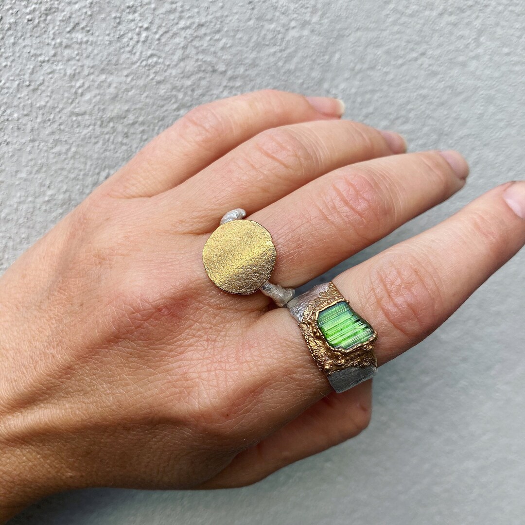Ra Sun God - Gold Disc Ring - Etsy