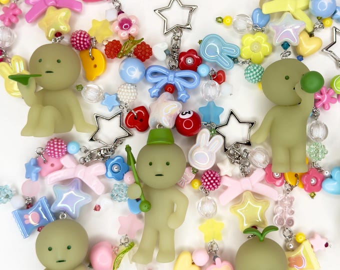 Smiski Keychains/ Made From Authentic Smiski - Etsy
