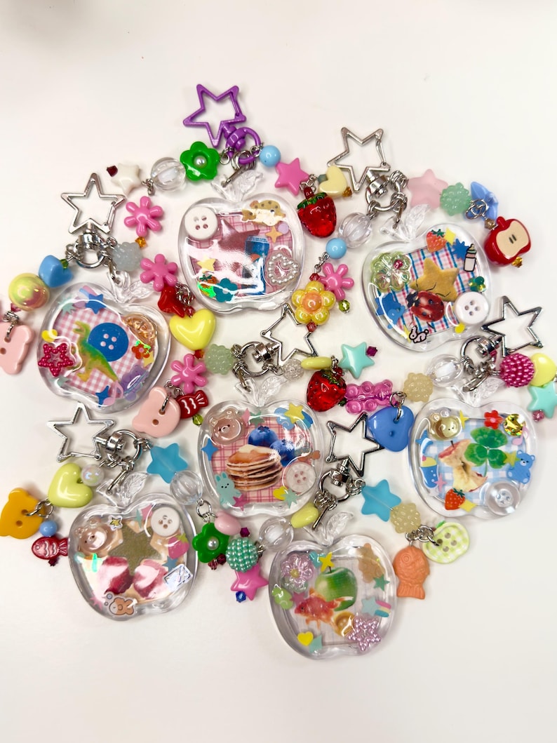 Juminocore Aesthetic Keychain Kawaii Apple Bag Charm - Etsy