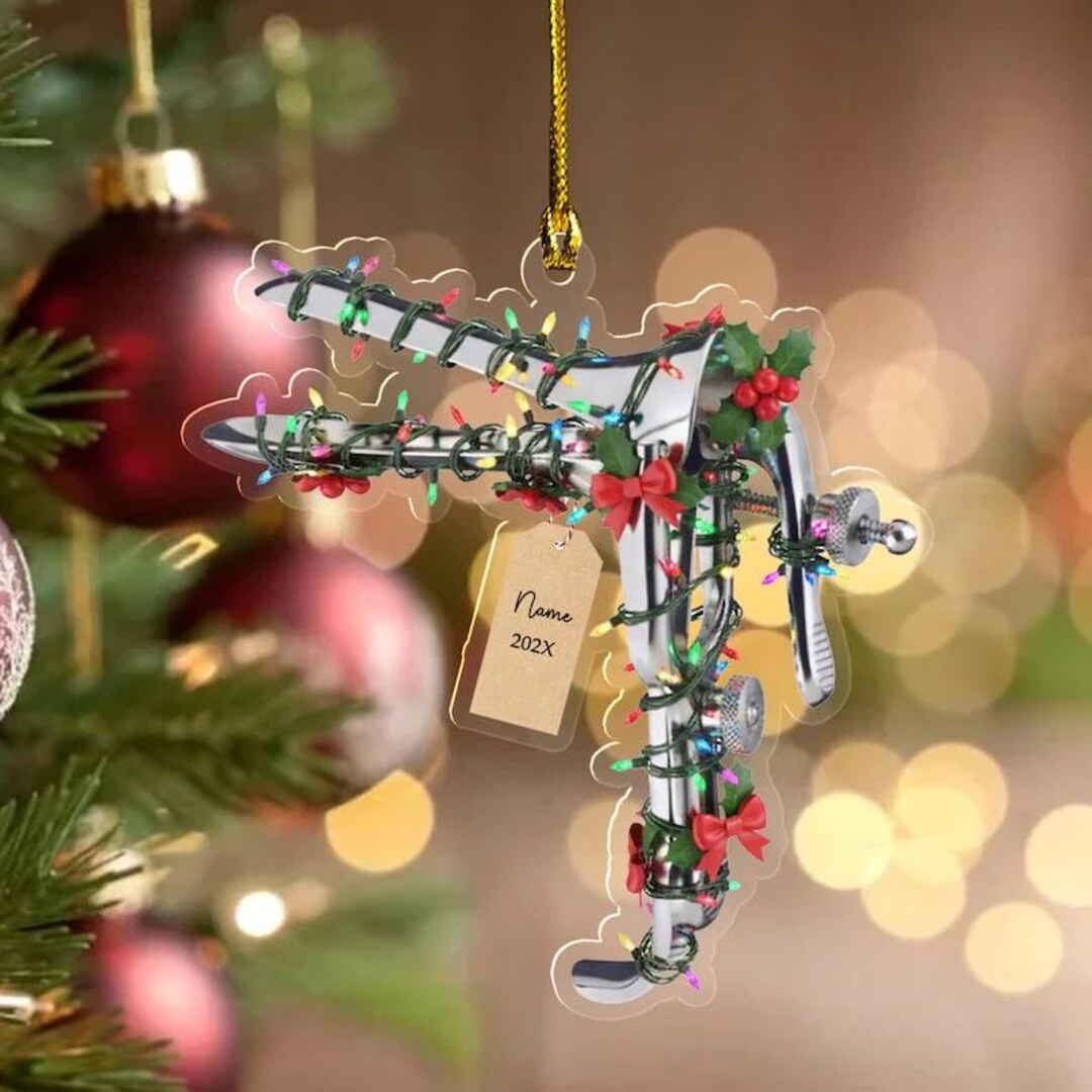 Personalized Speculum Ornament Shape, Custom Name Gynecologist ...