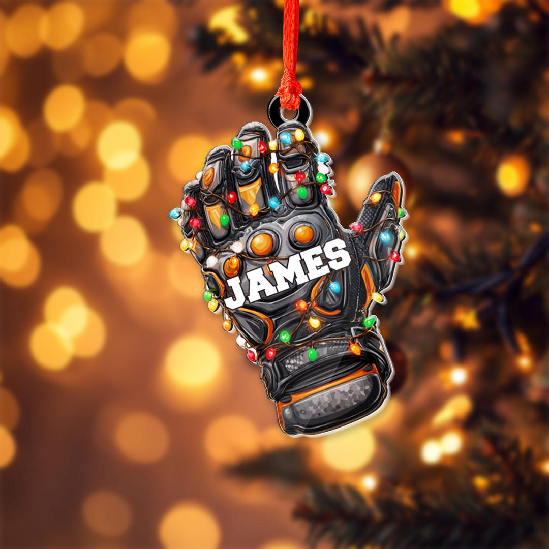 Personalized Goalkeeper Glove Christmas Ornament, Custom Soccer Holiday ...