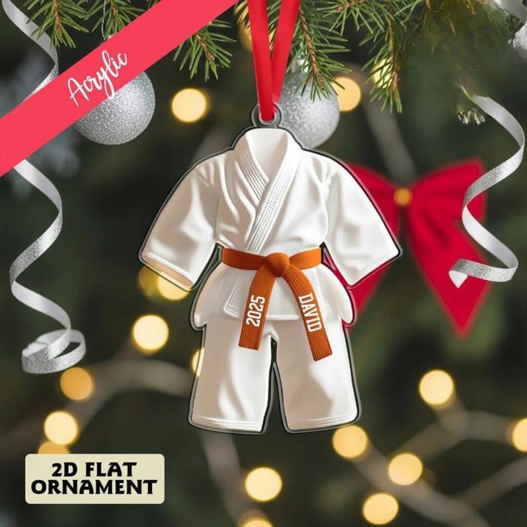 Personalized Karate Gi Ornament, Custom Martial Arts Uniform Decor 2025 ...