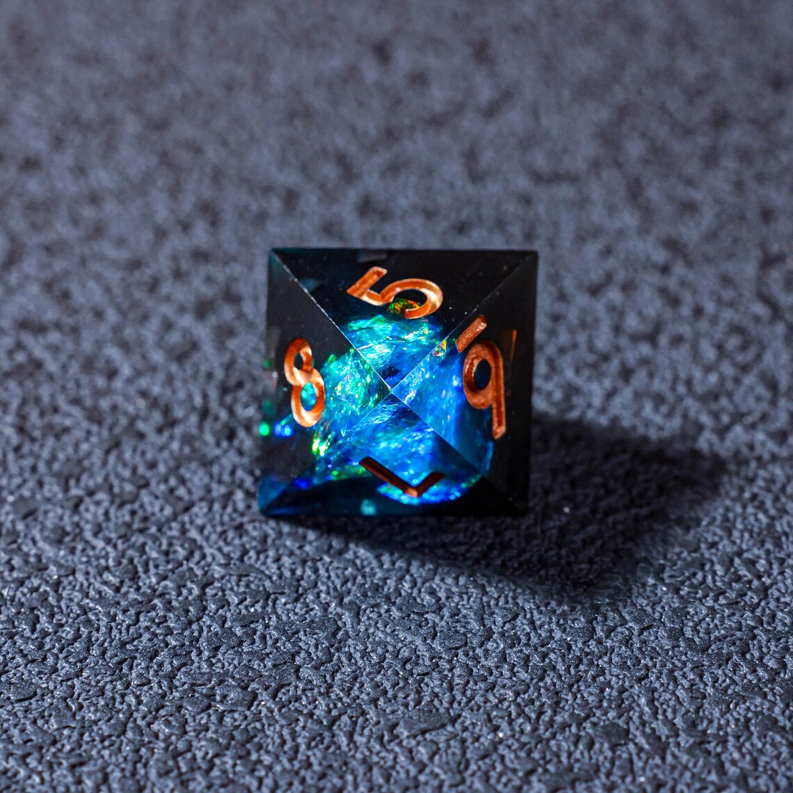 Blue Lightning DND D20, D6 Dice, Blue Black Sharp Edge D&D Dice Set ...