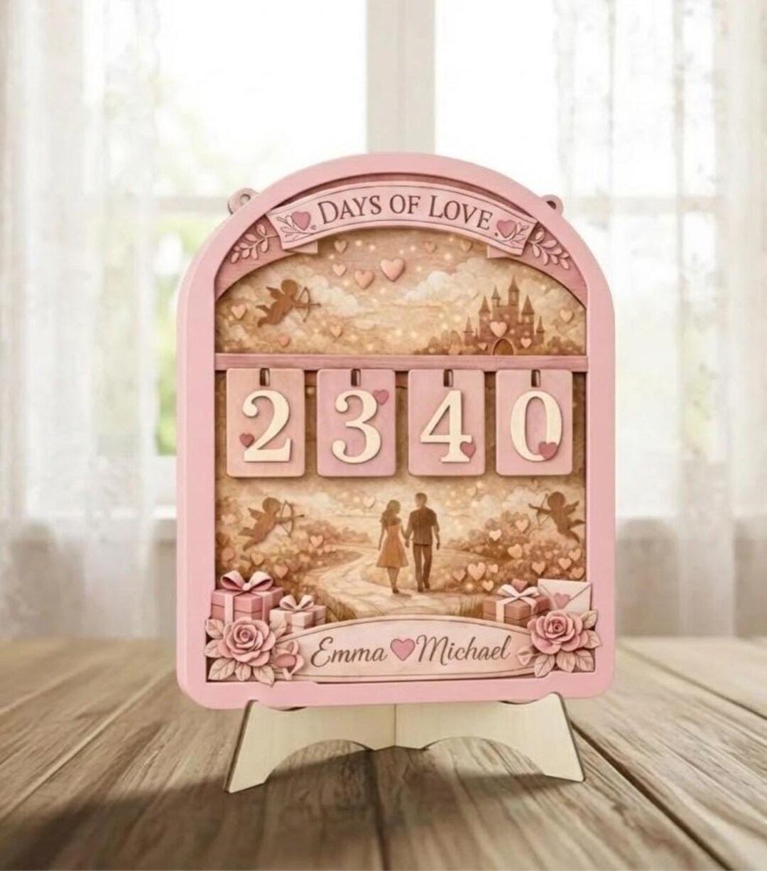 Personalized Days of Love Tracker, Custom Couple Sign, Valentines Gift ...
