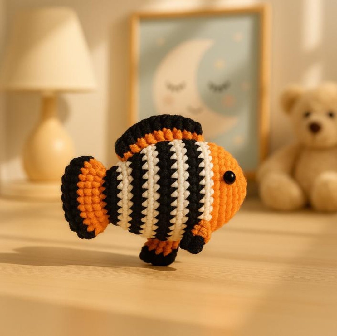 Fish Crochet Pattern PDF, Amigurumi Tropical Fish Plush DIY, Cute Ocean ...