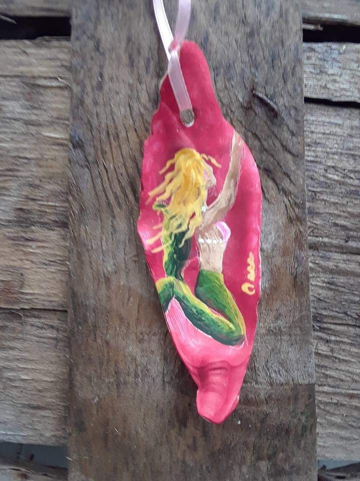 Mermaid Oyster Shell Ornament - Etsy