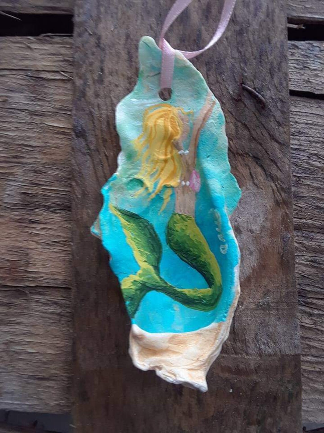 Mermaid Oyster Shell Ornament - Etsy