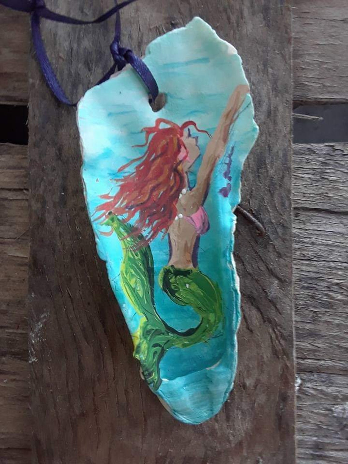 Mermaid Oyster Shell Ornament - Etsy