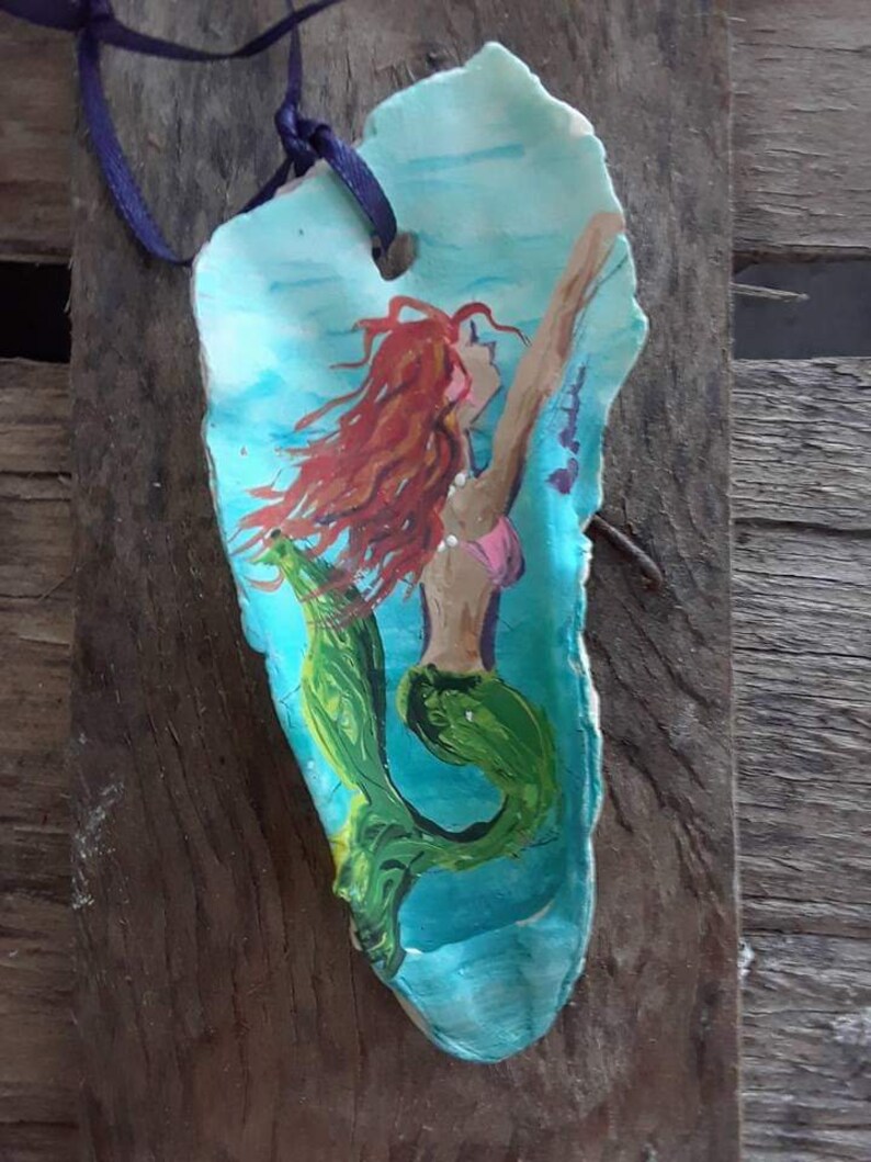 Mermaid Oyster Shell Ornament - Etsy