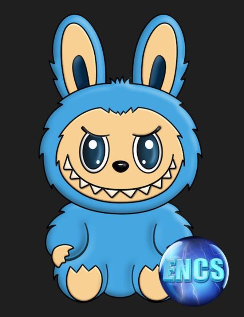 Labubu PNG Clipart dibujadas a mano estilo 3D Foam 6 Colores - Etsy México