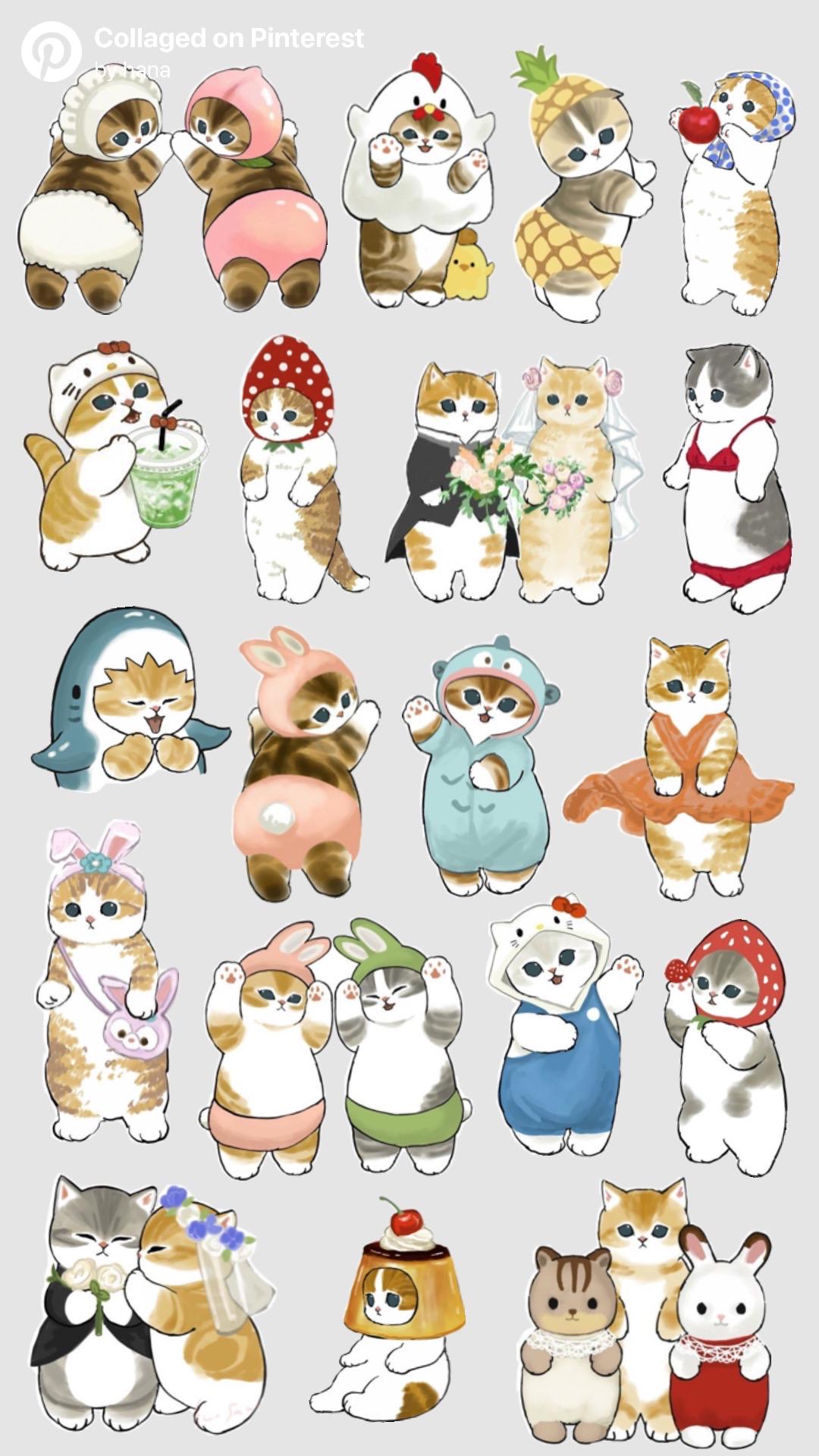 Printable Stickers Mofusand Sheets Part 4 - Etsy UK