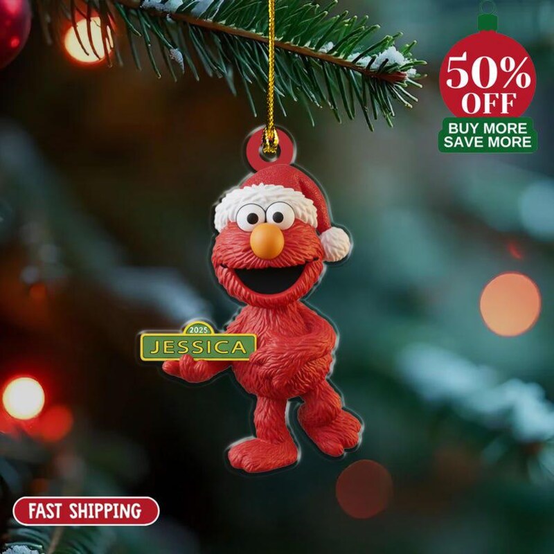 Elmo 2025 Ornament - Etsy